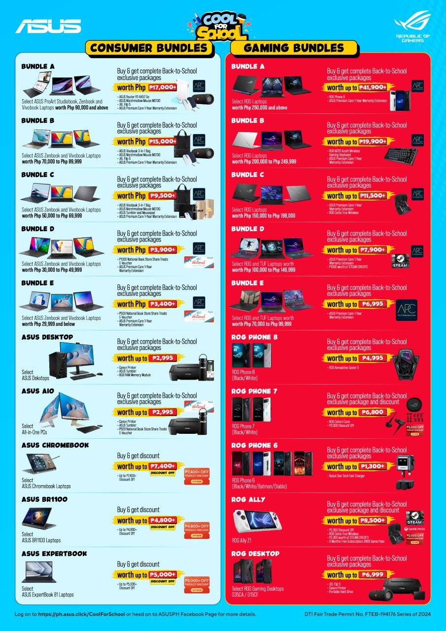 ASUS and ROG Unveil Back-to-School Promo with Discounts and Bundles ...